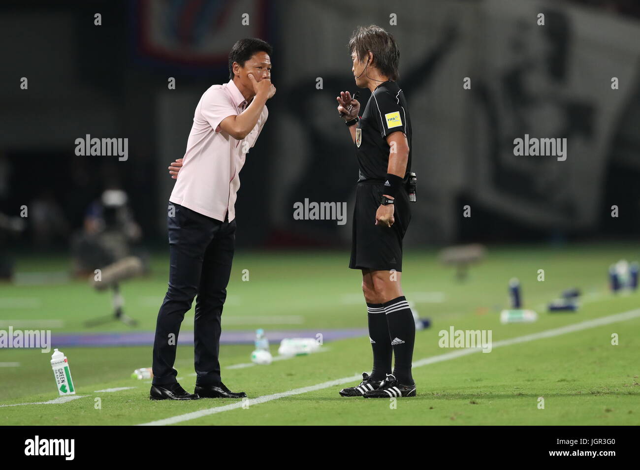 Tokyo, Japan. 8th July, 2017. Go Oiwa (Antlers), Nobutsugu Murakami ...