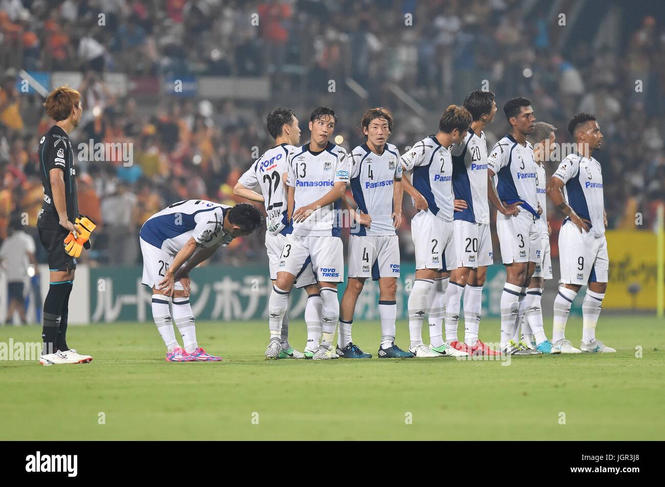 Shizuoka, Japan. 8th July, 2017. Gamba Osaka team group Football/Soccer ...