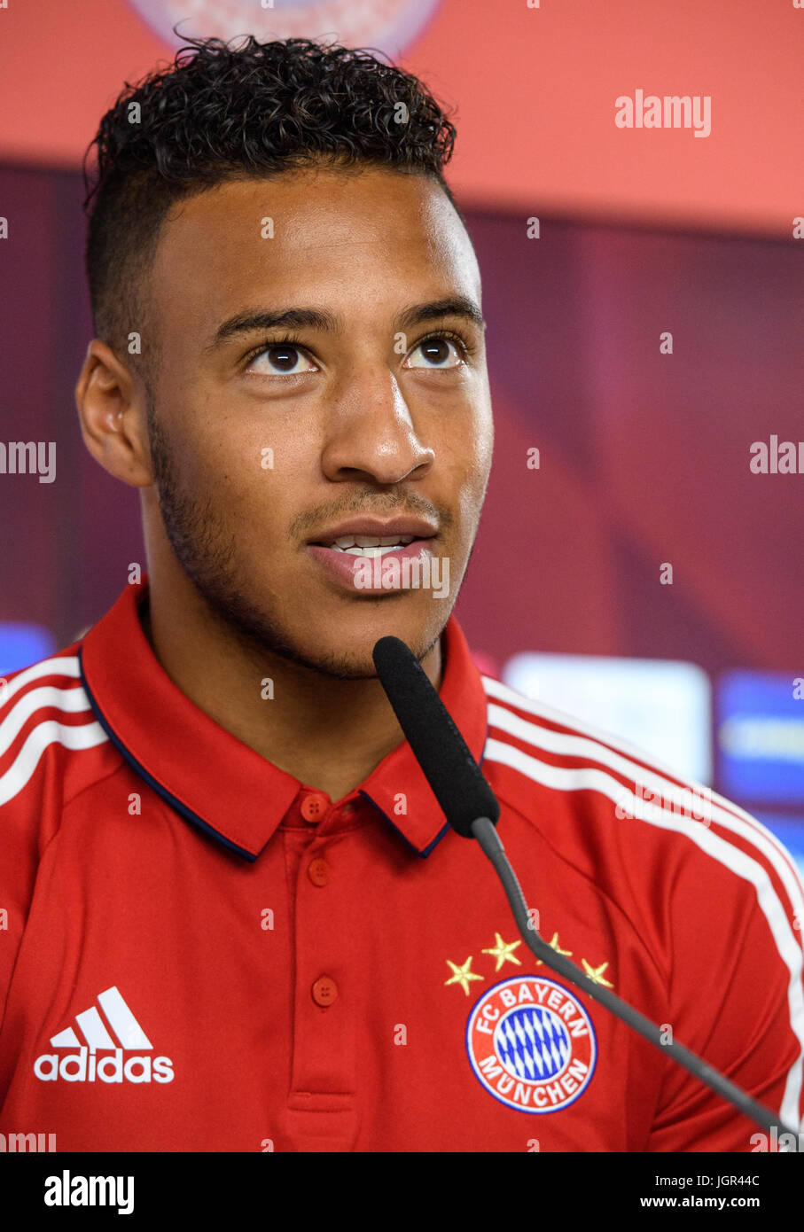 Munich, Germany. 10th July, 2017. Bayern Munich's new player Corentin ...