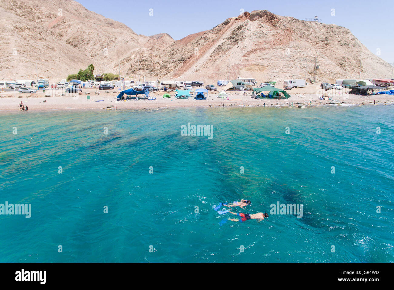 Jerusalem, Israel. 12th May, 2017. Tourists snorkel in the Red Sea at ...