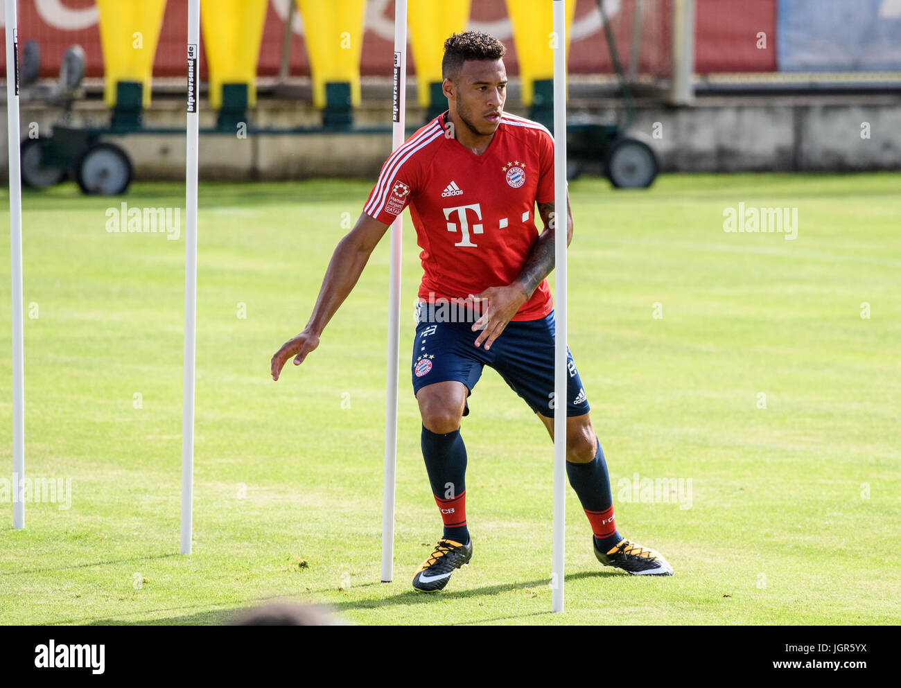 Munich, Germany. 10th July, 2017. New signing Corentin Tolisso pictured ...