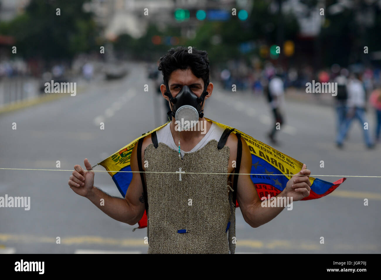 Protests against venezuelan president nicolas maduro hi-res stock ...