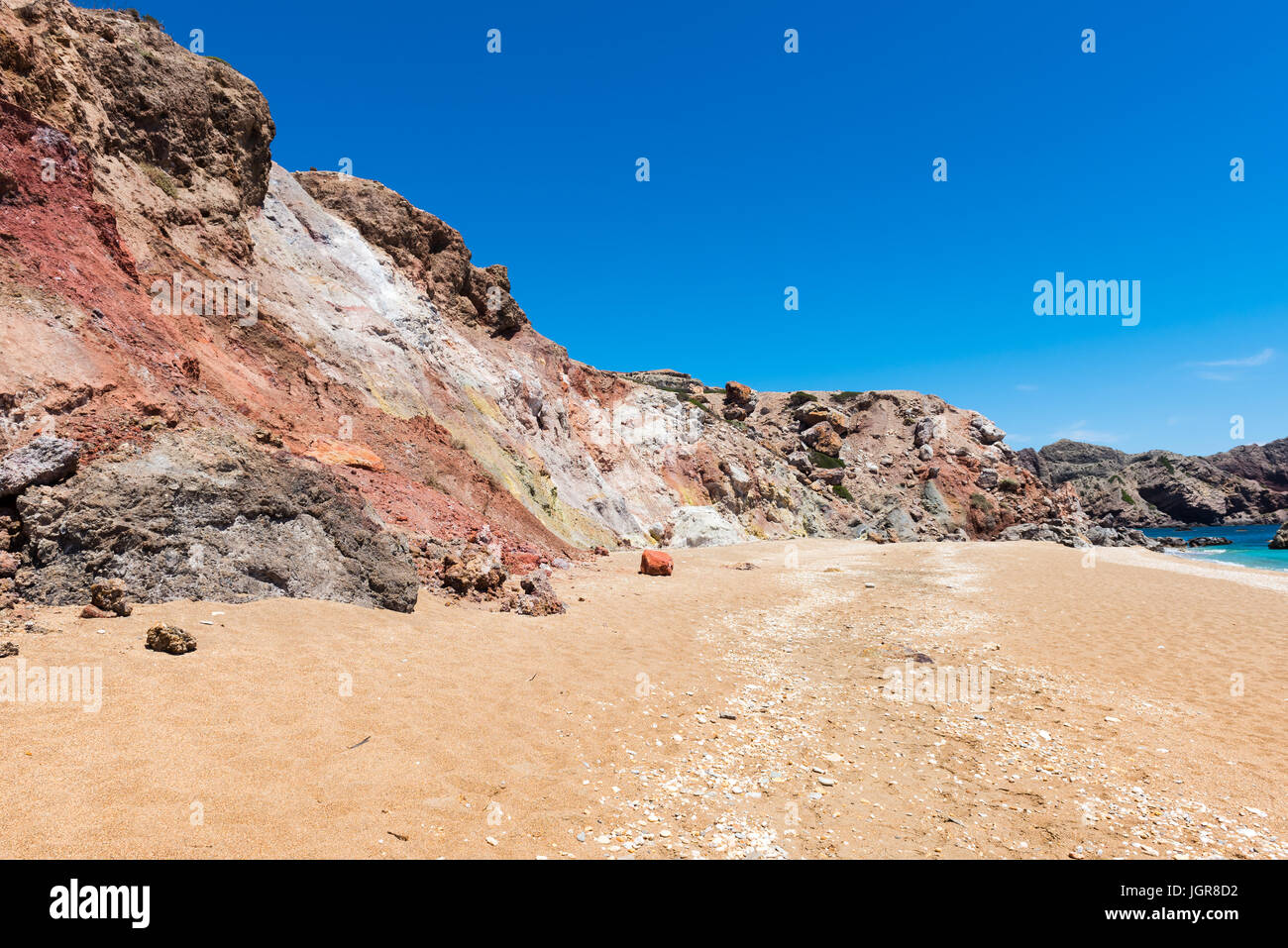 Beautiful beach of Paleochori with crystal clear waters in the south of ...