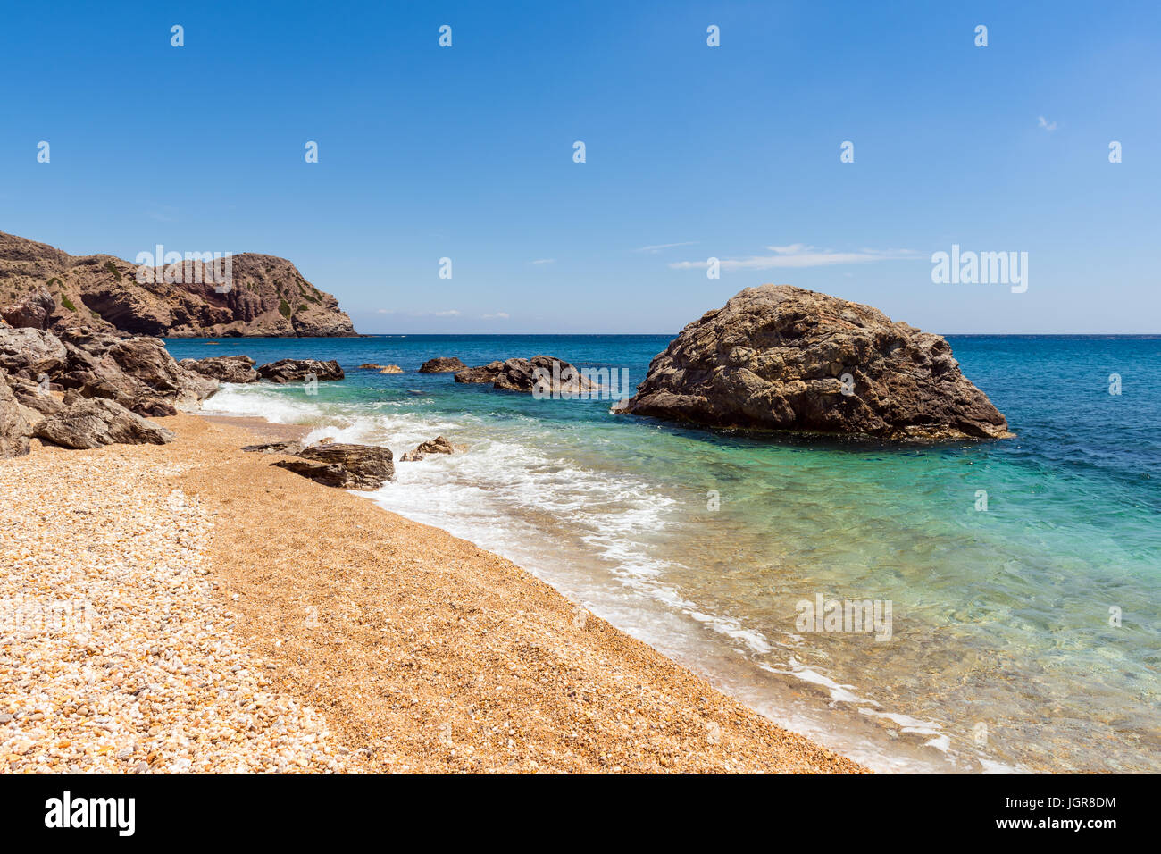 Beautiful beach of Paleochori with crystal clear waters in the south of ...
