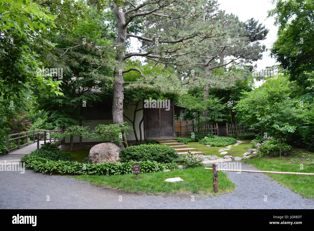 Building in a Japanese Garden Stock Photo - Alamy