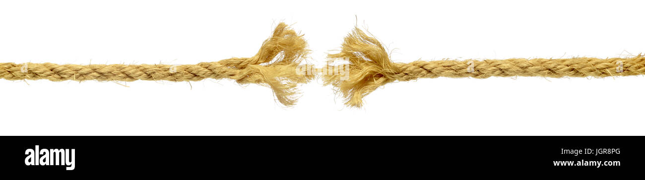 Rope fraying isolated on white Stock Photo - Alamy Rope fraying isolated on white Stock Photo - Alamy