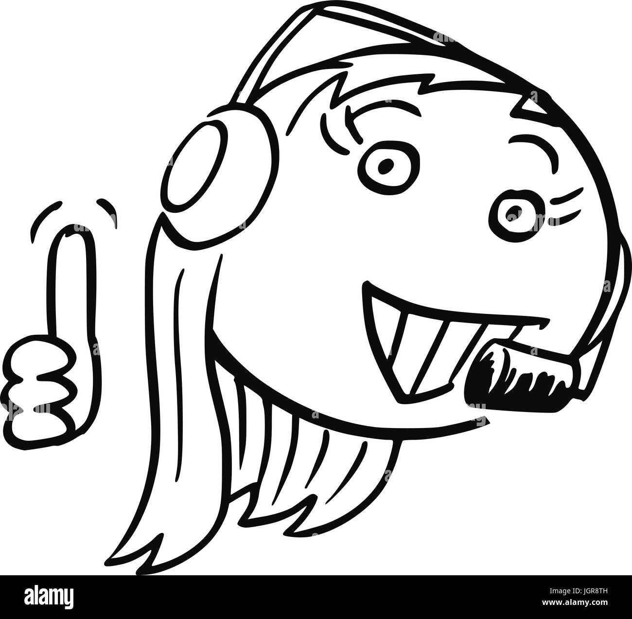 Cartoon vector stick man stickman drawing of female Call Center ...