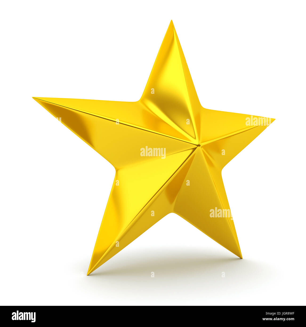 Shiny golden star - 3d rendering Stock Photo - Alamy