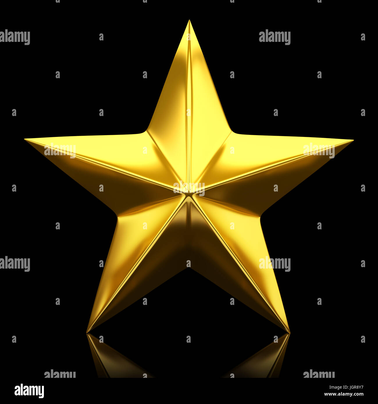 Shiny golden star - 3d rendering Stock Photo - Alamy