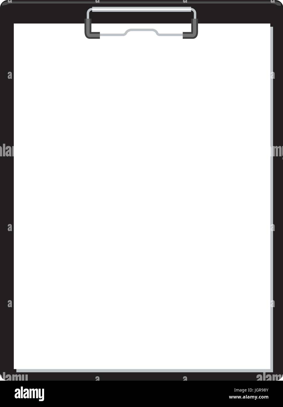 Blank empty clipboard mockup flat and solid color design vector Stock ...