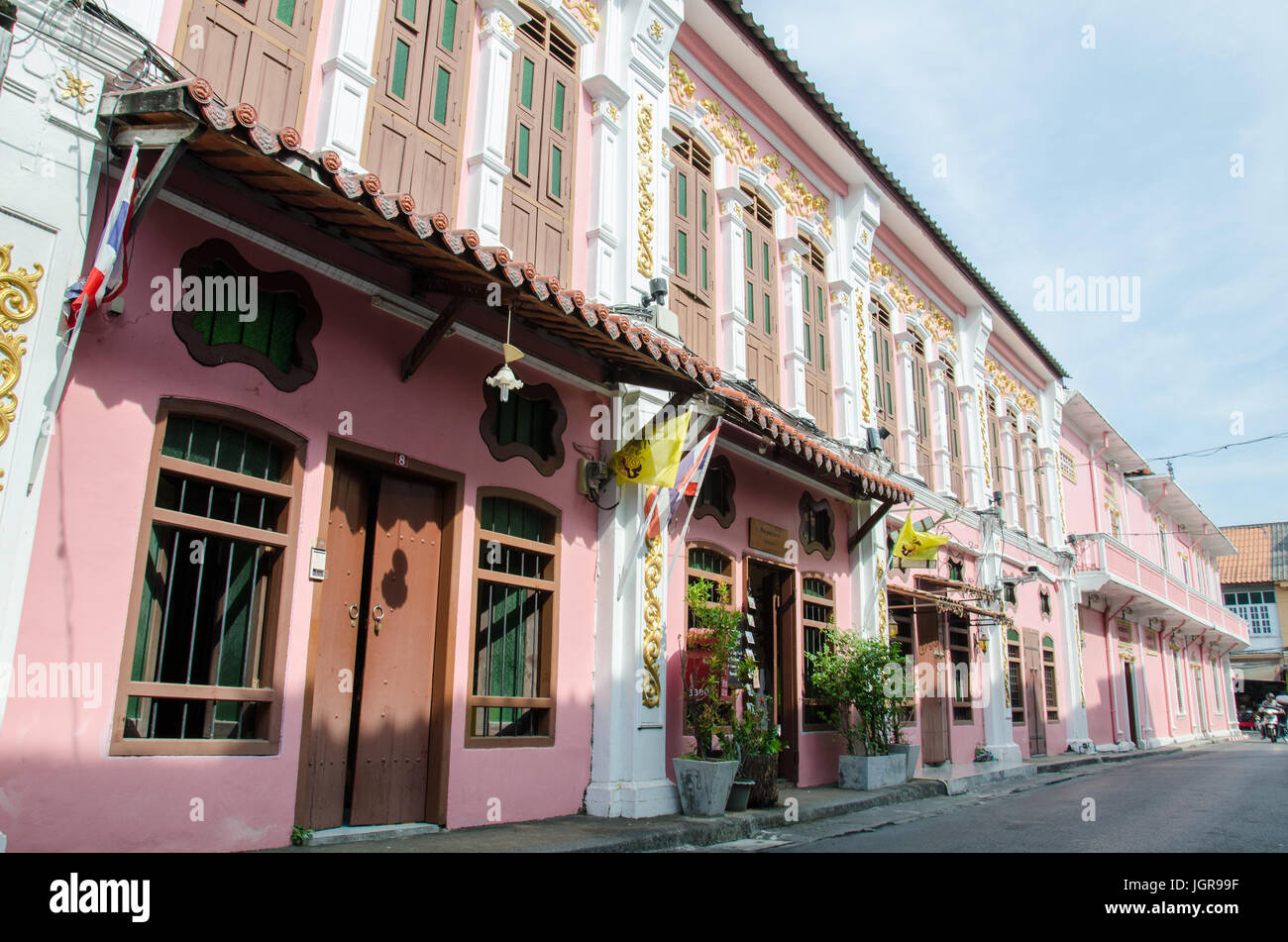 PHUKET - MAY 03 : Building, Sino-Portuguese Architecture, in old town ...