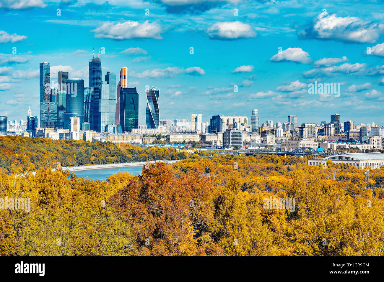 Modern moscow skyline morning hi-res stock photography and images - Alamy