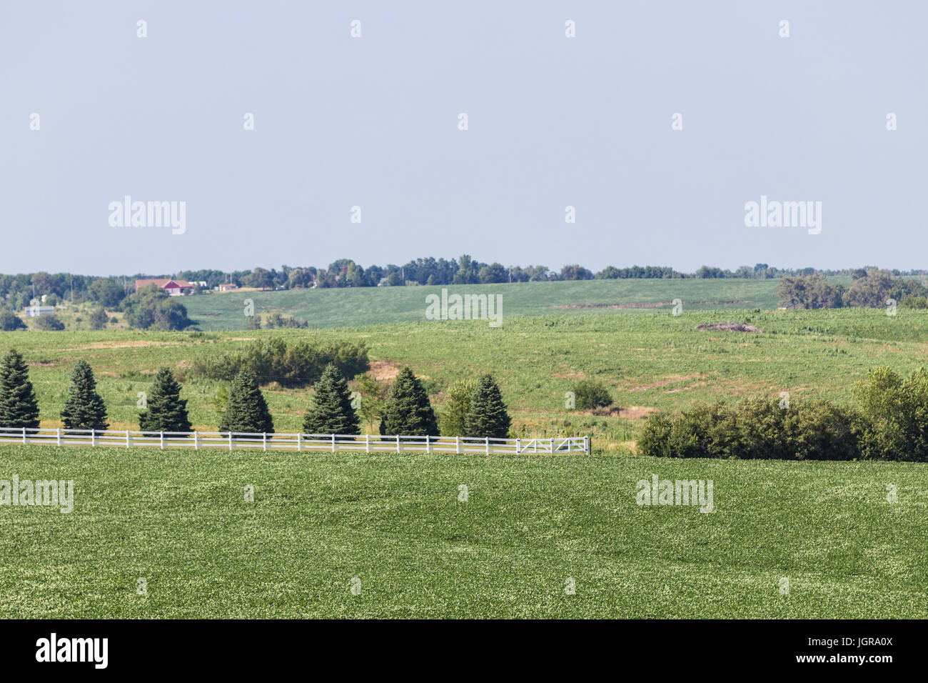 NEBRASKA FARMLAND SUMMER LANDSCAPE Stock Photo - Alamy