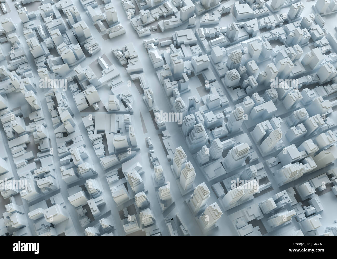 Beautiful city landscape. Abstract city from cubes. 3d illustration ...