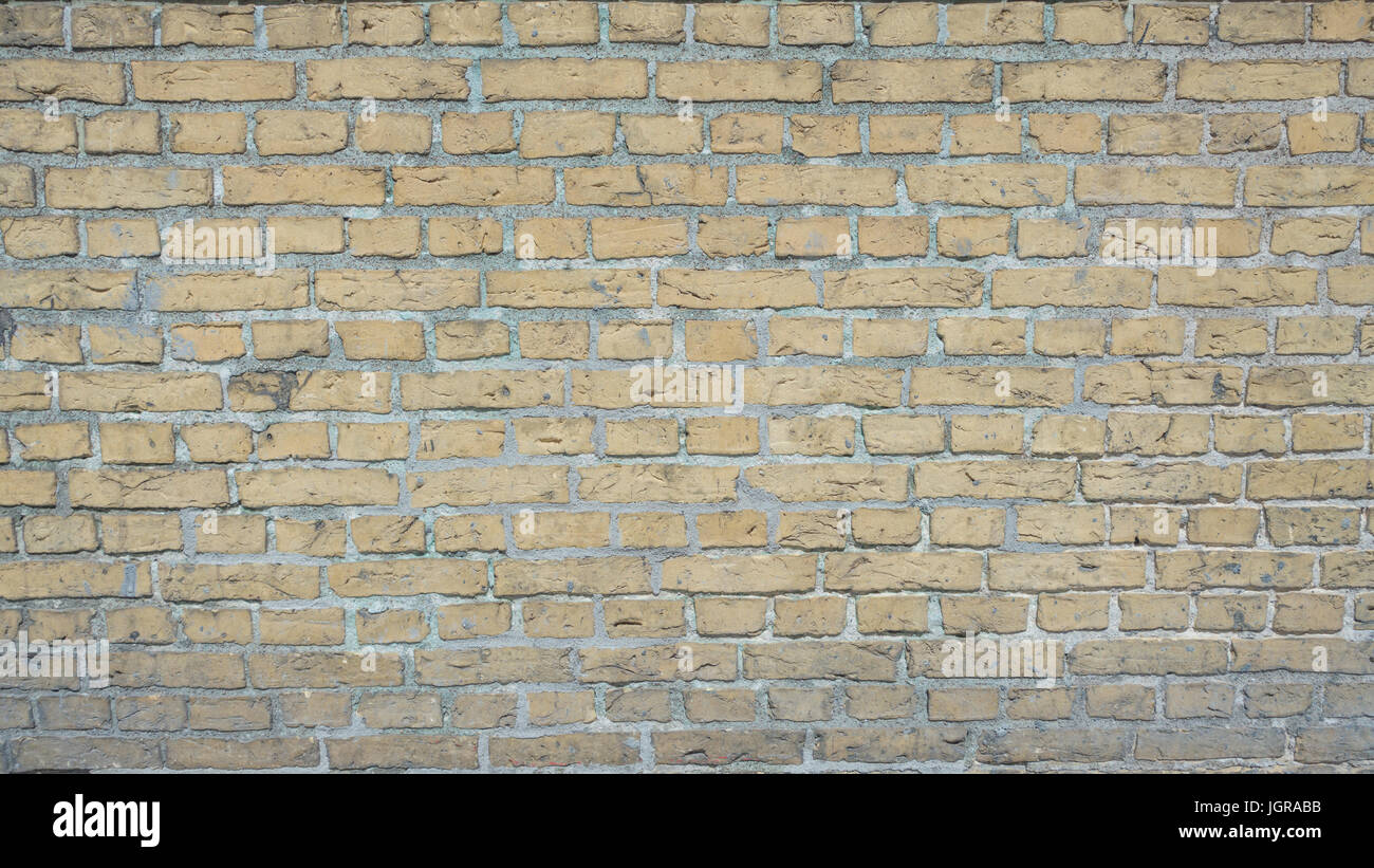 Background yellow white tan brick wall full frame Stock Photo - Alamy