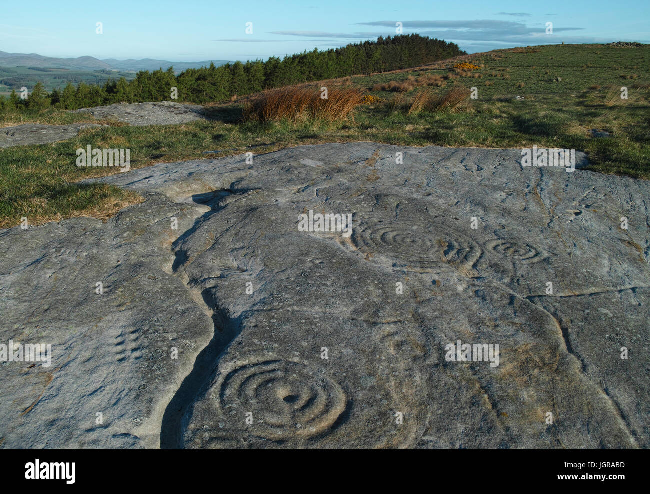 Prehistoric Rock Carvings, Northumberland, UK Stock Photo - Alamy