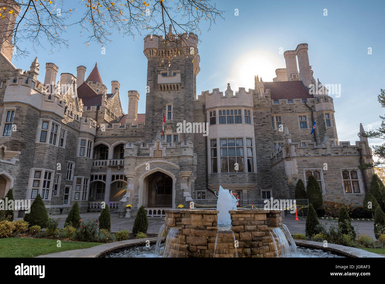 Casa Loma Castle at sunset in Toronto, Canada Stock Photo - Alamy