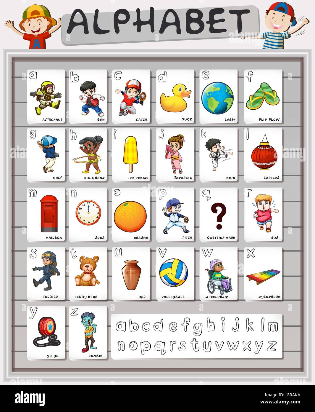 Poster design for English alphabets illustration Stock Vector Image ...