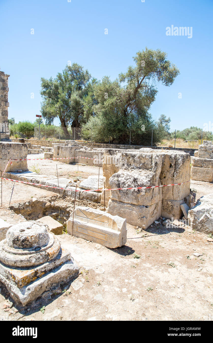 Monastery (friary) in Messara Valley at Crete island in Greece. Messara ...