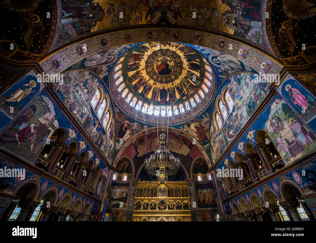 Ceiling and dome of Romanian Orthodox Holy Trinity Cathedral in ...
