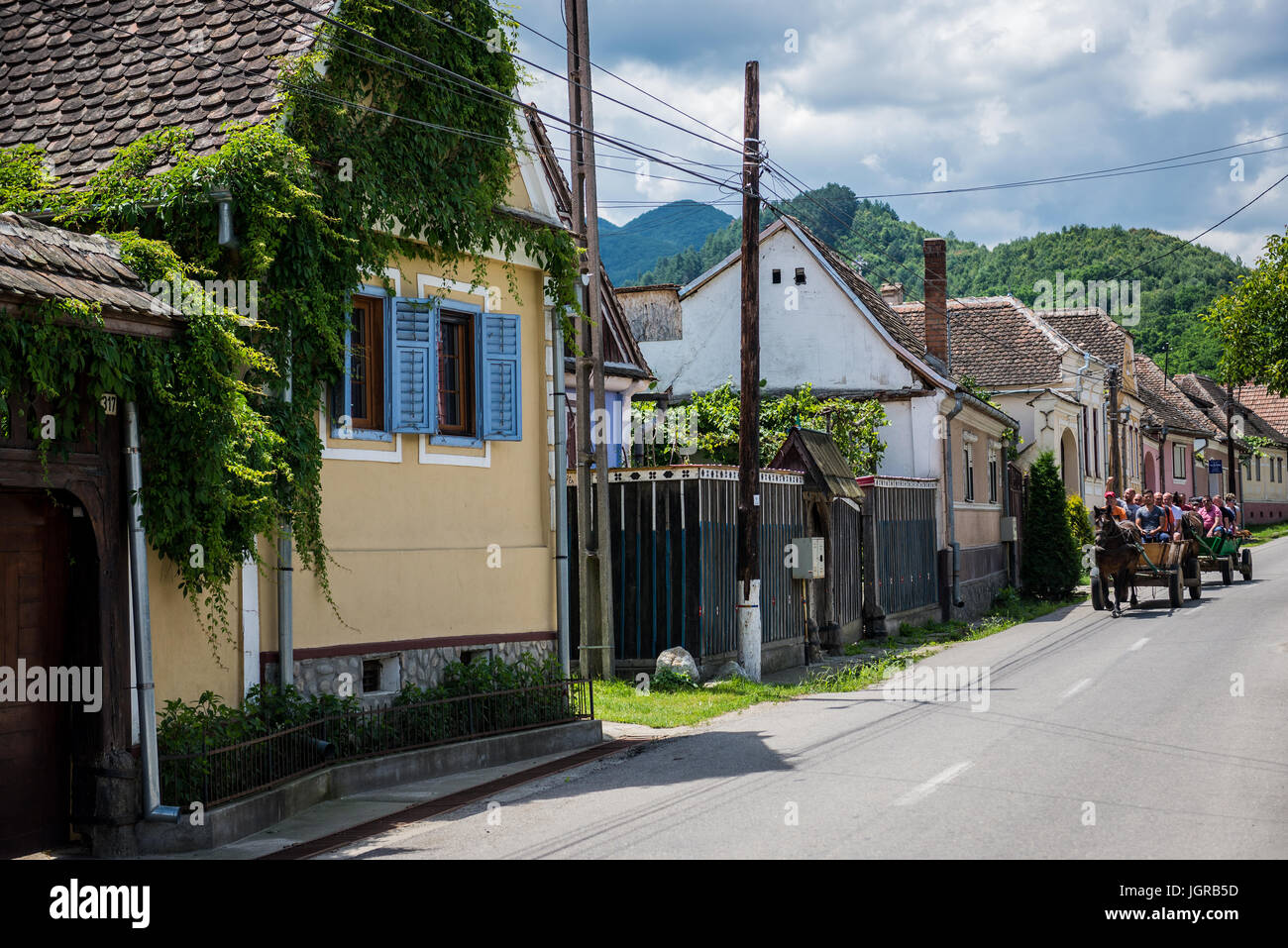 Small village of Sibiel famous from traditional Transylvanian Saxons ...