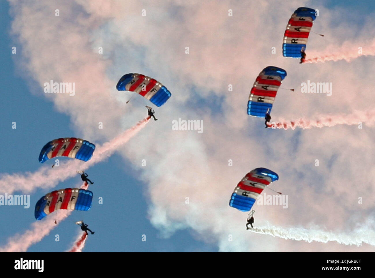RAF Falcons Parachute Display Team Stock Photo - Alamy
