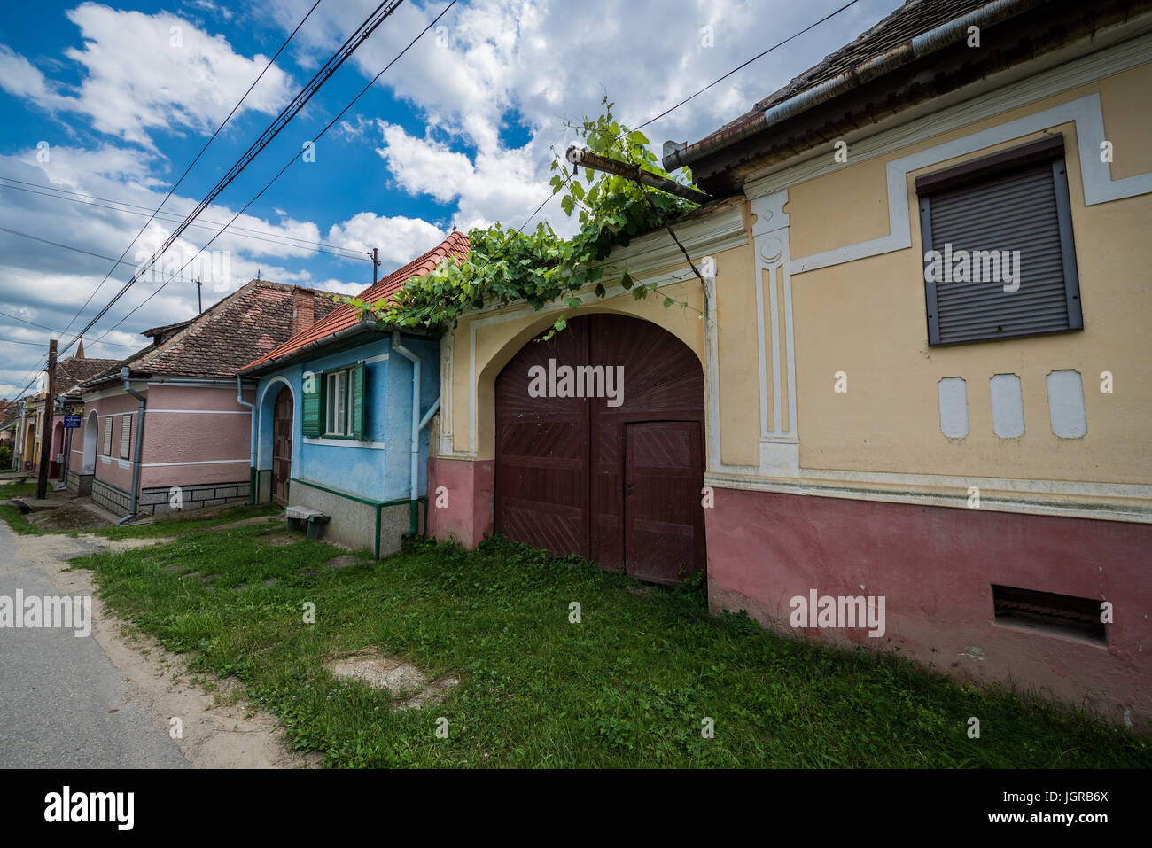 Small village of Sibiel famous from traditional Transylvanian Saxons ...