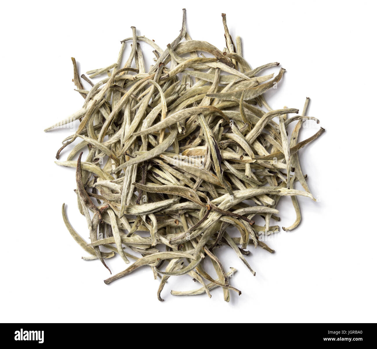 White tea on white background. Top view. Close up. High resolution ...