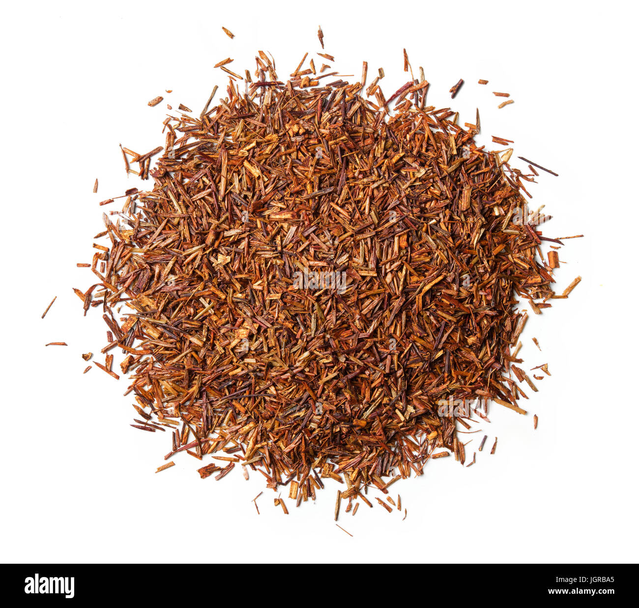 Rooibos tea on white background. Top view. Close up. High resolution ...
