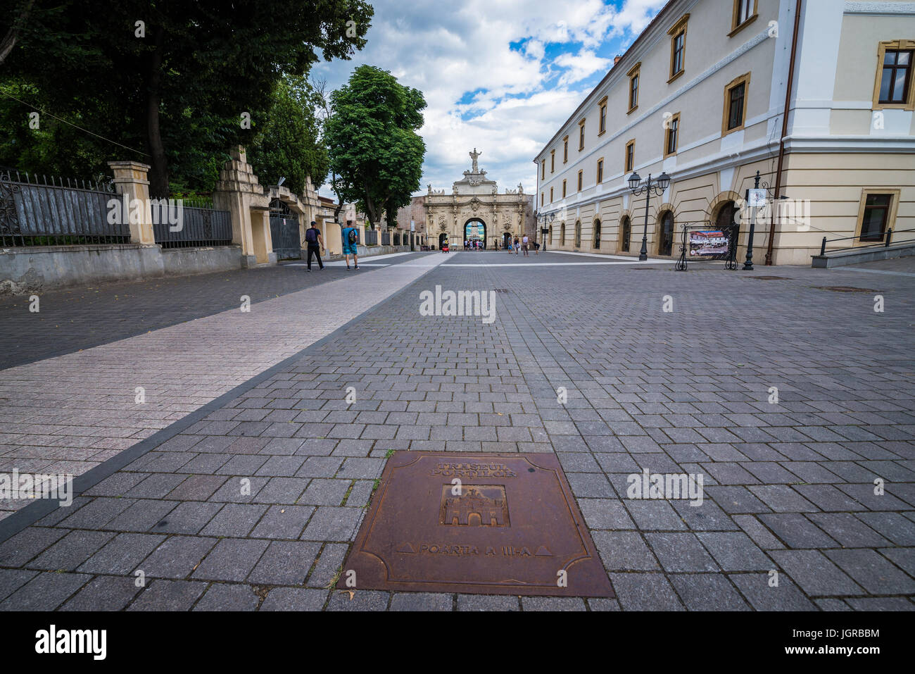 Michael the Brave Street with 3rd Gate of the Alba Carolina Fortress called Carol's Gate in Alba ...