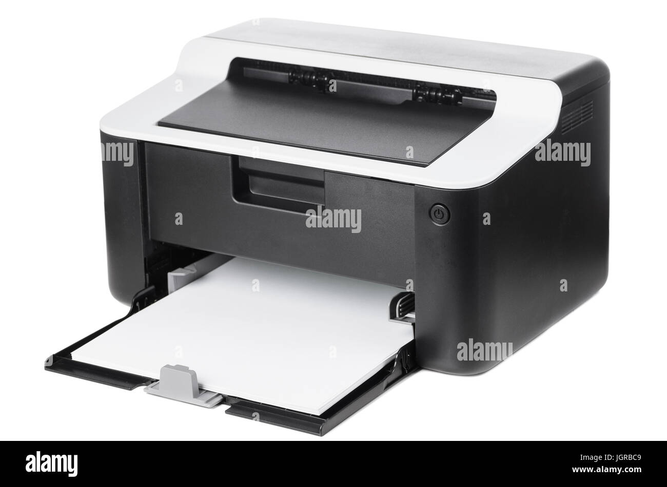 Compact laser home printer isolated on white background Stock Photo - Alamy