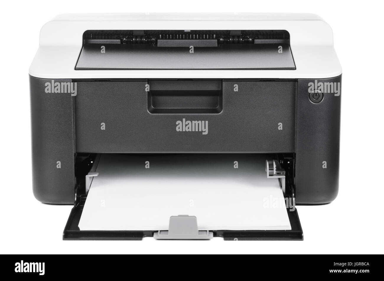 Compact laser home printer isolated on white background Stock Photo - Alamy