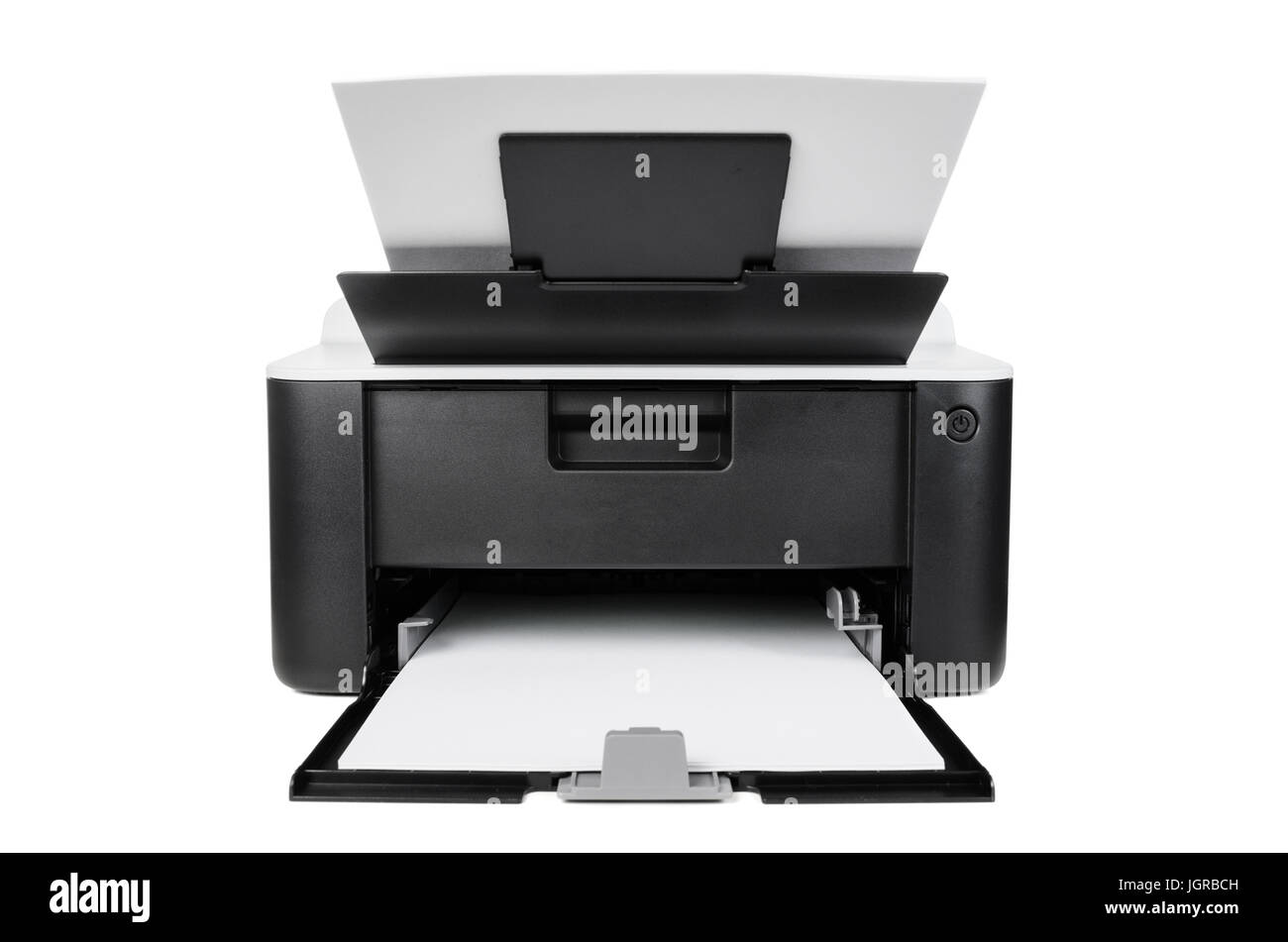 Compact laser home printer isolated on white background Stock Photo - Alamy