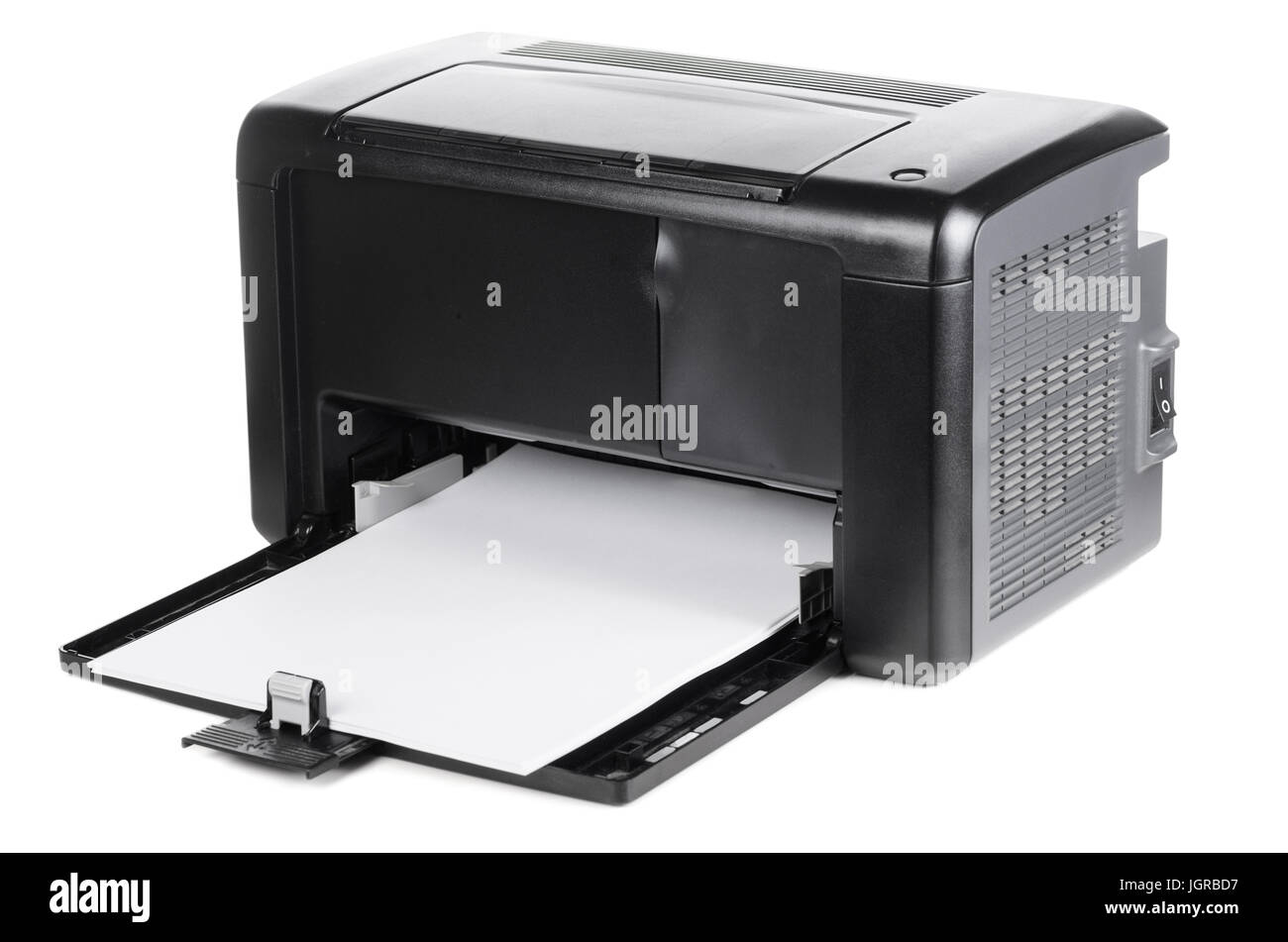 Compact laser home printer isolated on white background Stock Photo - Alamy