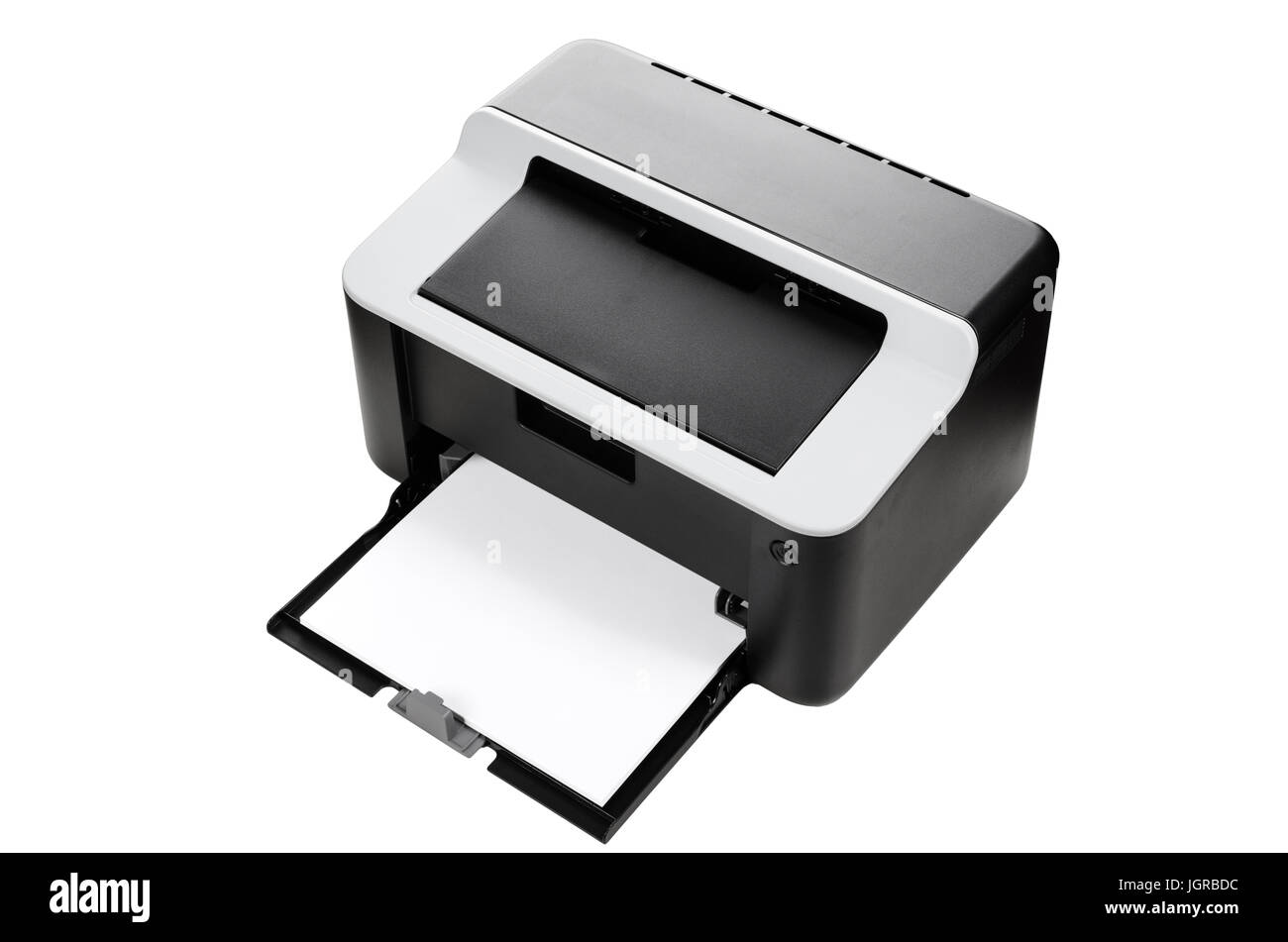 Compact laser home printer isolated on white background Stock Photo - Alamy