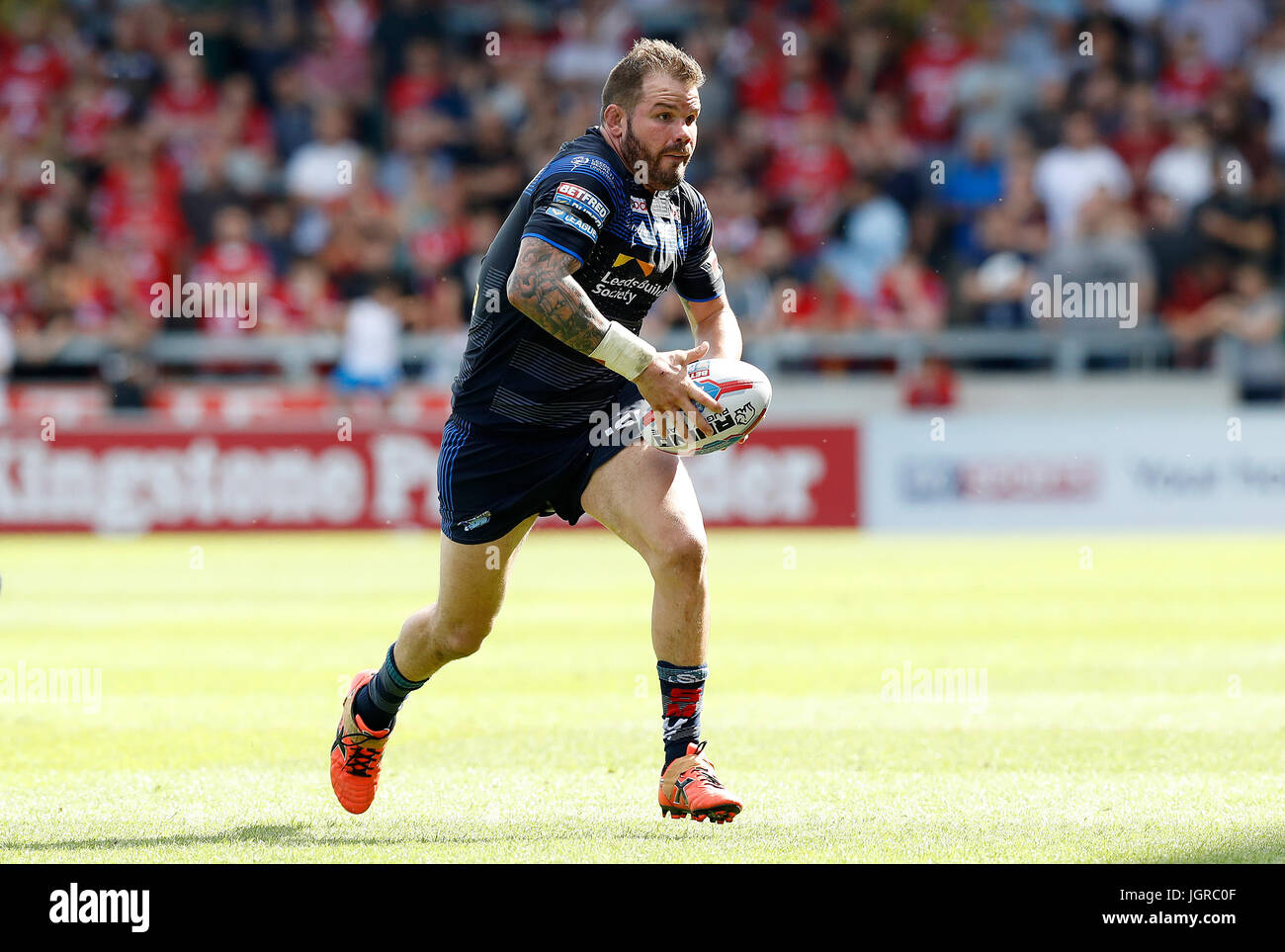 Leeds Rhinos Adam Cuthbertson in action against Salford Red Devils ...