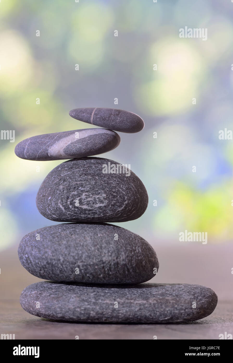 stack of pebble stones in nature Stock Photo - Alamy
