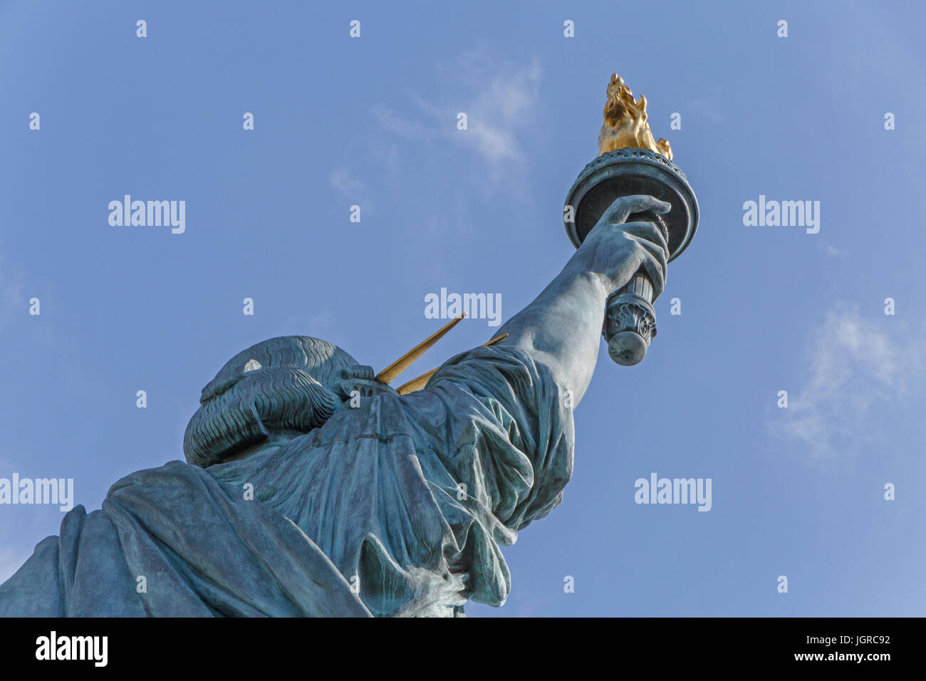 back side of Statue of Liberty in Paris Stock Photo - Alamy