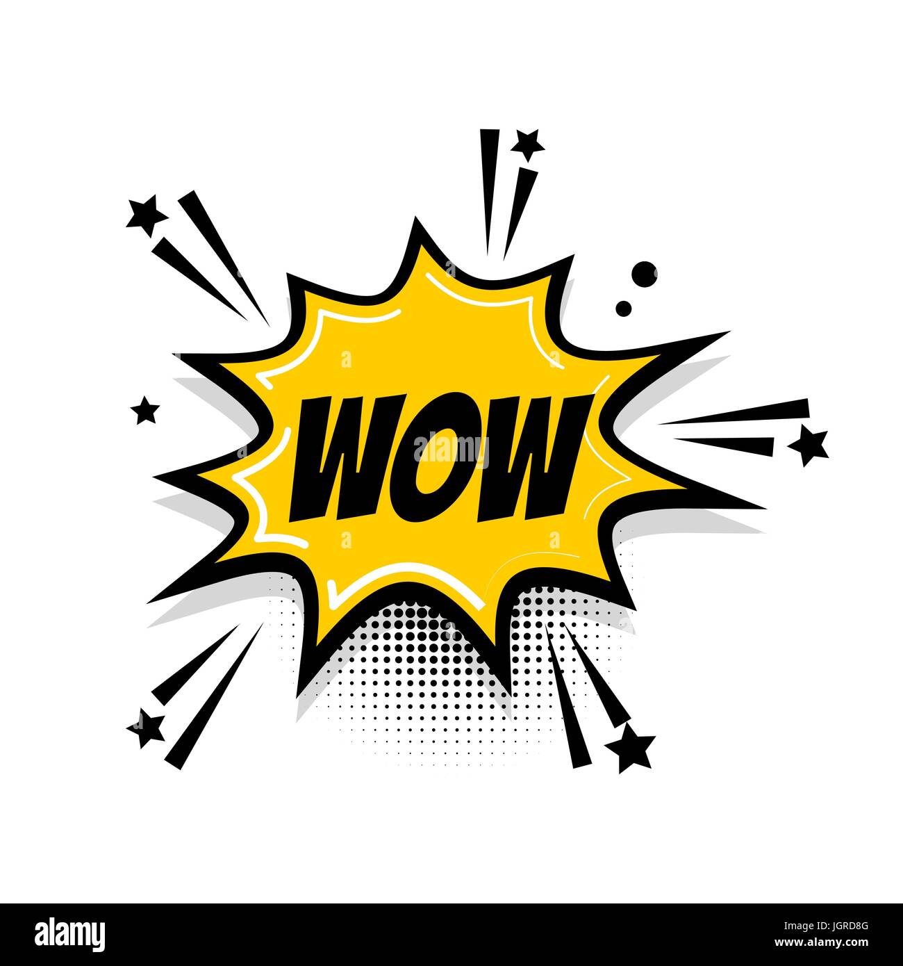 Comic text speech bubble pop art wow Stock Vector Image & Art - Alamy