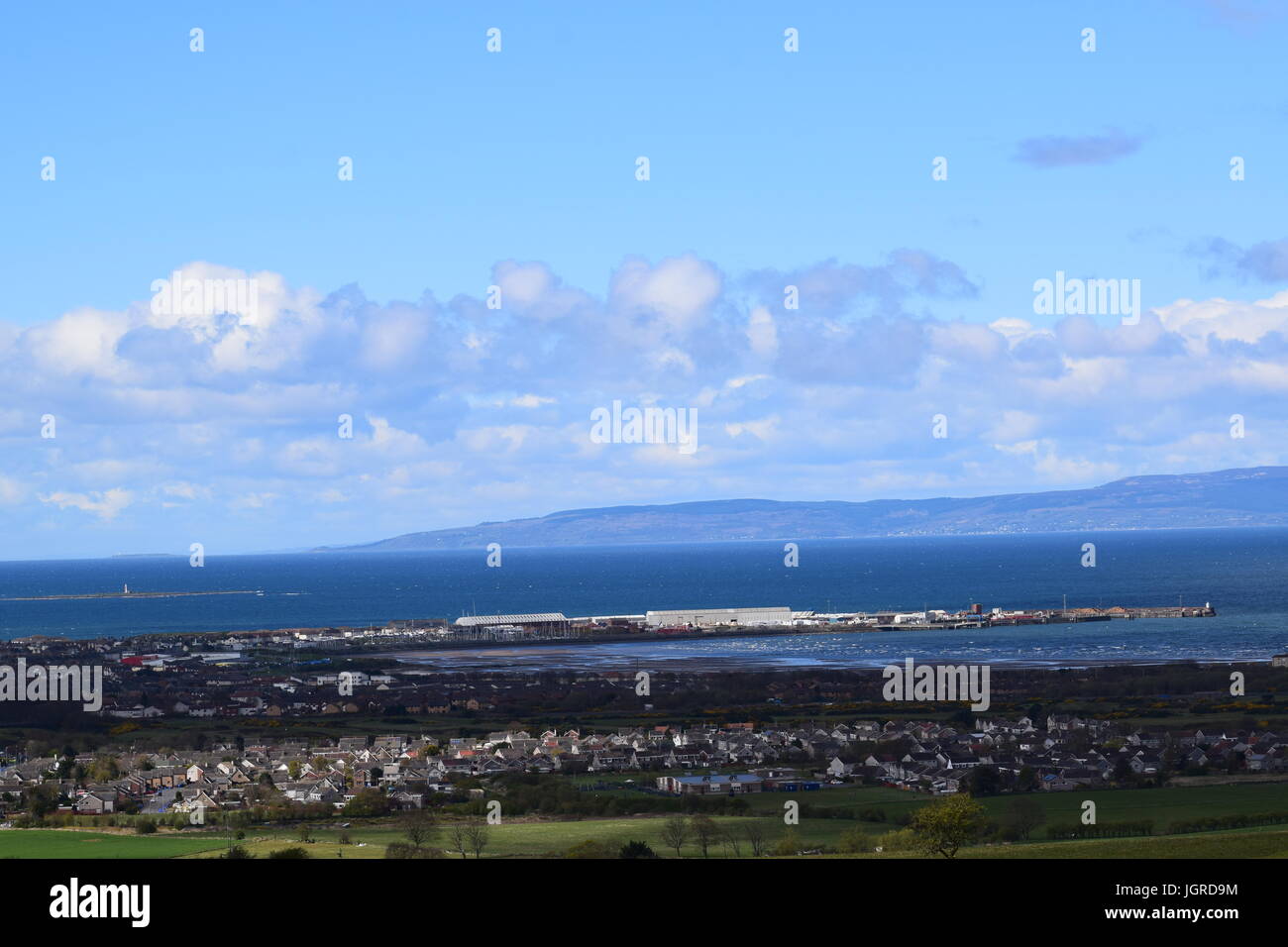 Looking over Troon harbour Stock Photo - Alamy