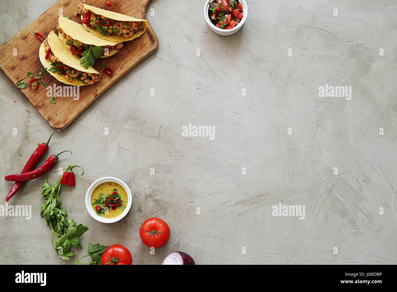 Food and cuisine. Delicious taco on the table Stock Photo - Alamy