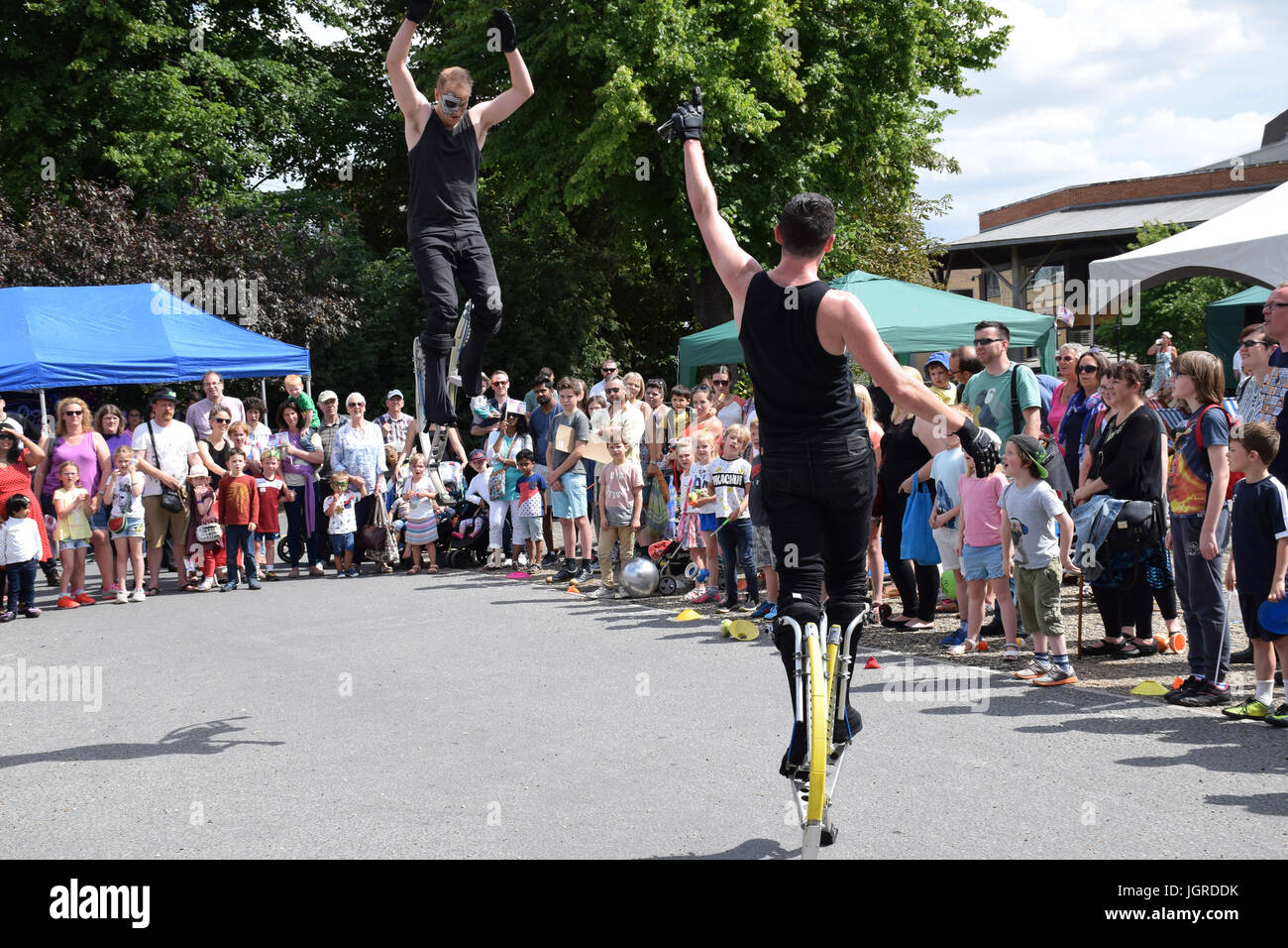 Street entertainment as part of the Mayor's Festival celebration ...