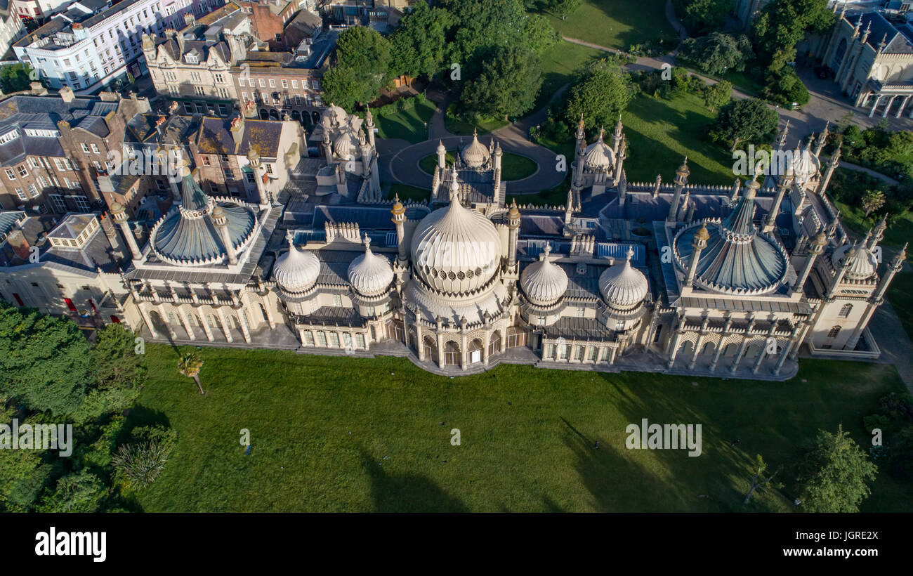 Aerial view of Brighton Royal pavilion, England Stock Photo - Alamy