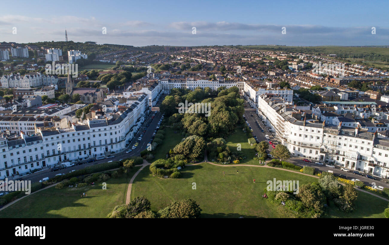 Aerial view of a grand regency square in Brighton (England Stock Photo ...