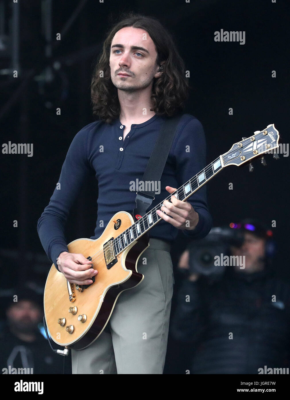 Josh Dewhurst from the Blossoms performs on the main stage at the TRNSMT music festival at ...