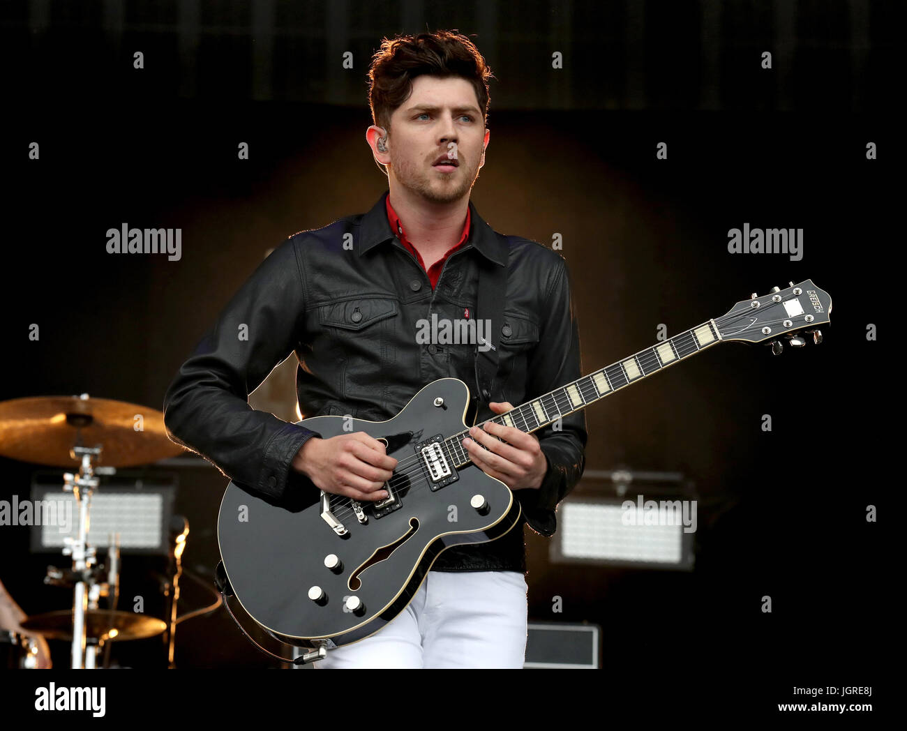 Sam McTrusty from Twin Atlantic performs on the main stage at the ...