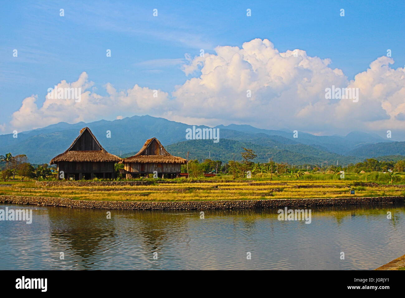 A serene view of nature landscape on a country side in the Philippines ...