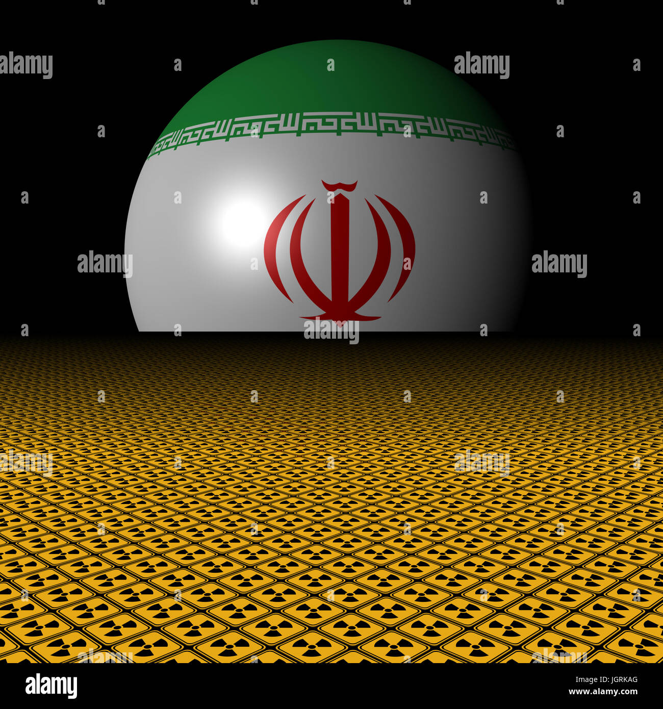 Iran flag radioactive hi-res stock photography and images - Alamy