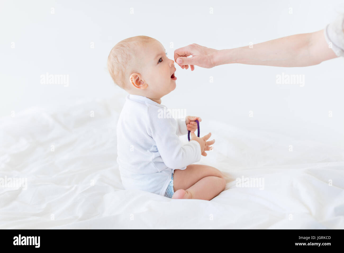 Side view adorable boy hi-res stock photography and images - Alamy