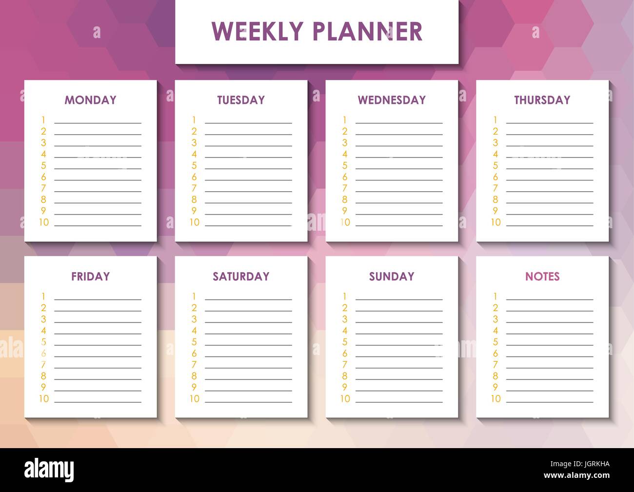 Weekly planner hi-res stock photography and images - Alamy